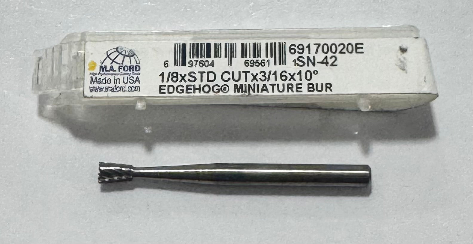 M.A. Ford 1/8" Carbide Burr SN-42 Single Cut Inverted Cone USA Made ...