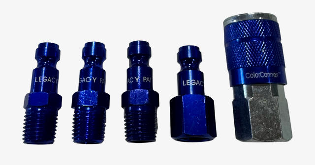 Legacy 5 Piece 1/4" Coupler & Plug Kit Type C Blue ColorConnex ...