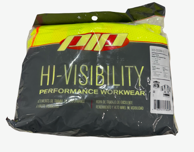 PIP RAM Hi-Vis Two Tone R3 Mesh Surveyors Vest, 11 Pockets, 2 Mic Tabs ...