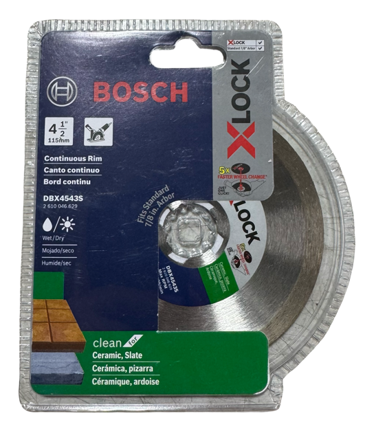 Bosch 4-1/2" X-LOCK Continuous Rim Diamond Blade – Michigan Wholesale ...