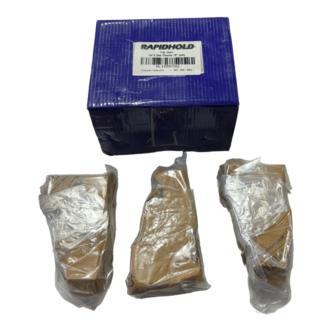 RapidHold Set of Hard Top Jaws for 3 Jaw 16" Scroll Chucks – Michigan ...
