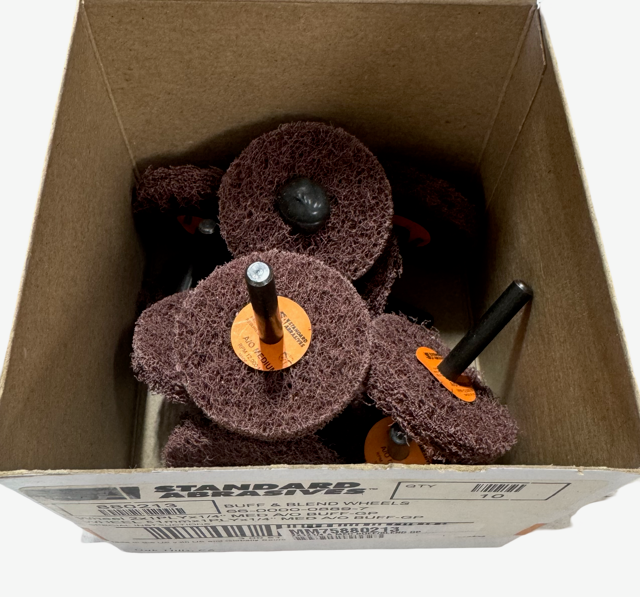 Standard Abrasives 2" x 1" x 1/4" Buff & Blend Wheels Medium AO 10 Pac ...